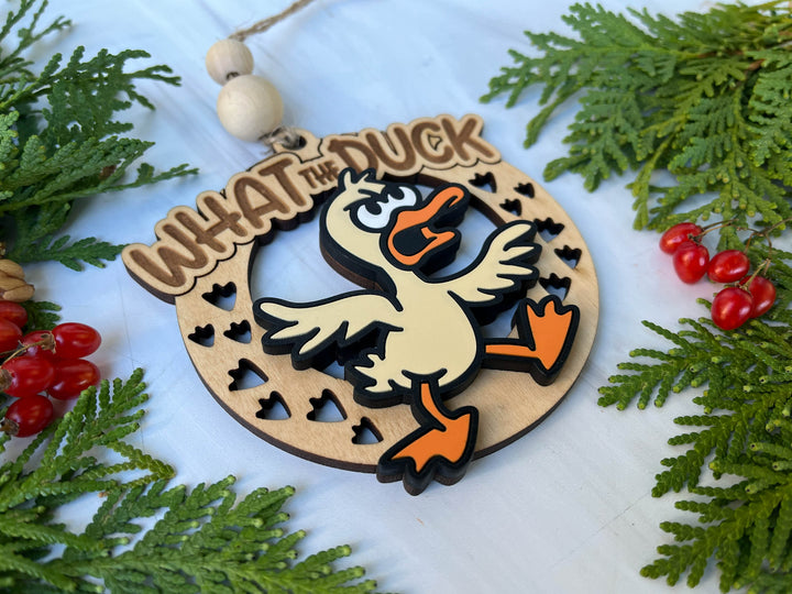 Cheeky Duck "WHAT THE DUCK" Ornament - Laser Ready File - All Lasers ...