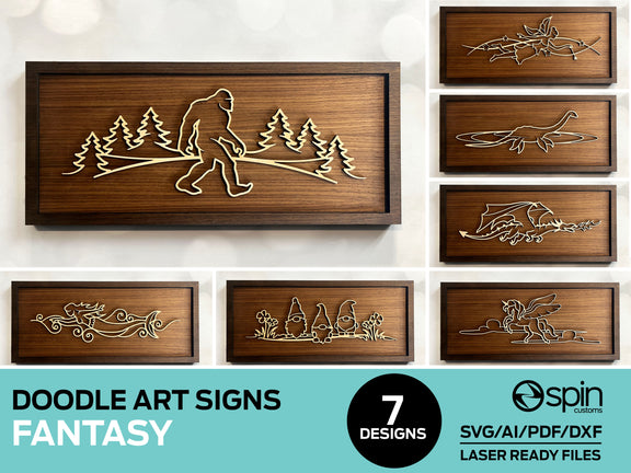 Fantasy Line Art Signs - 7 Designs – That Laser Dude