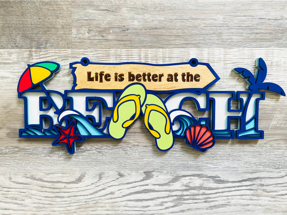 Beach Sign and Stands - Laser Cut Files – That Laser Dude