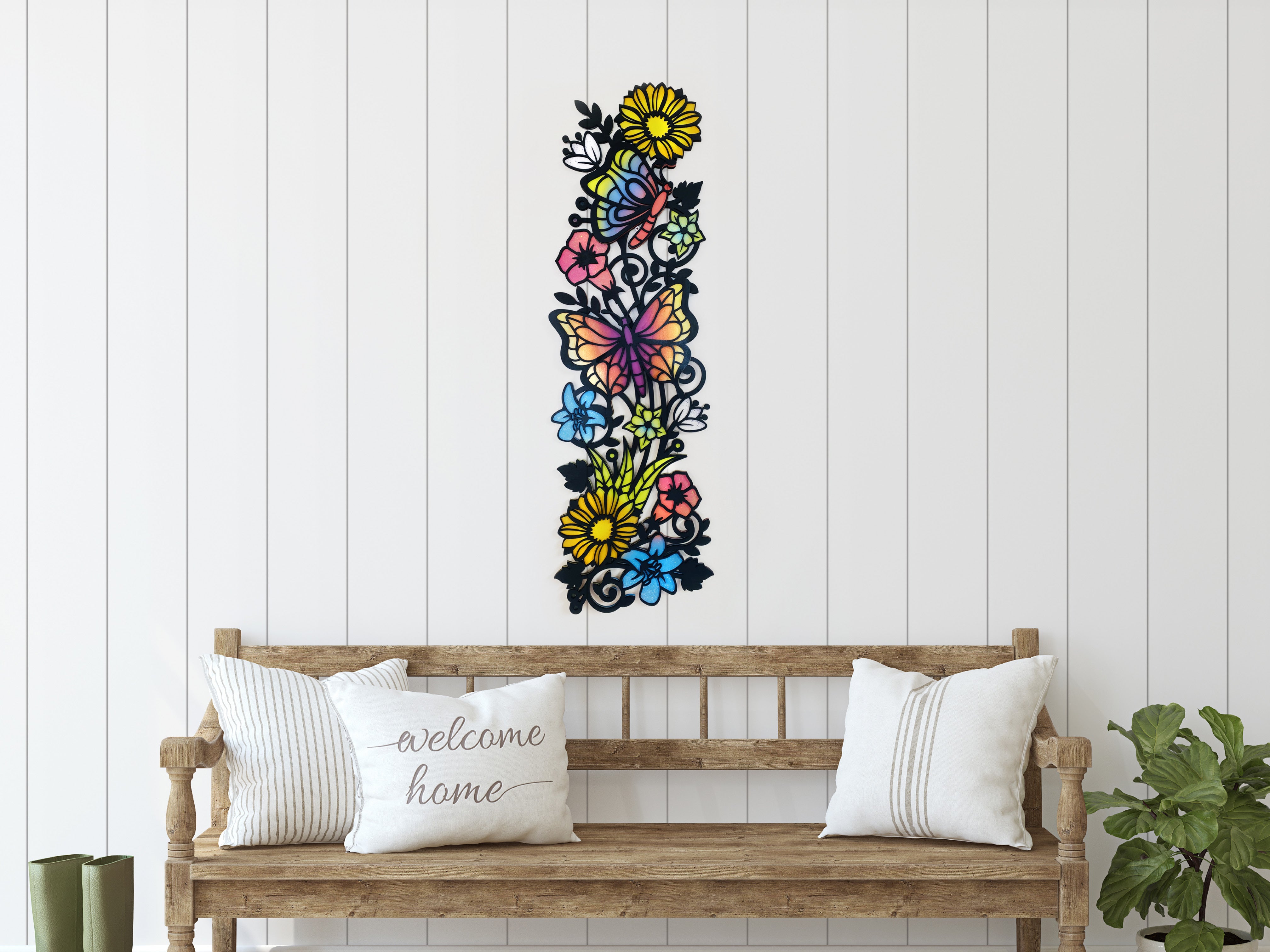 Butterfly Vertical Garden Trellis - Layered Assemble and Non Assemble ...